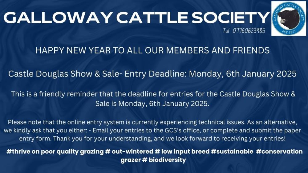 Entry Deadline | Galloway Cattle Society